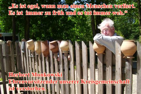 Herbert Monkowski Ehrenvorsitzender Unserer Kreisgemeinschaft Ist Verstorben