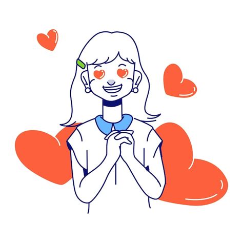 Premium Vector Woman Has Fallen Deeply In Love