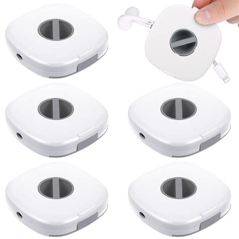 6 Pieces Retractable Cable Management Charging Cord Organizer Phone Cord Holder