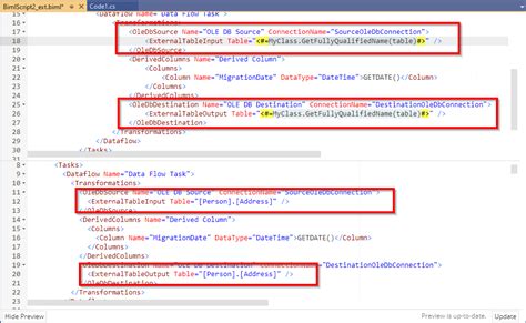 Using External C Script Files Within Biml