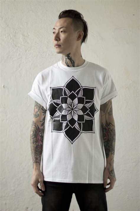 Jimmyyuen T Shirt Mandala White Jimmy Yuen Tattoo