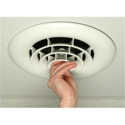 White Round Ceiling Diffuser With 8 In Boot
