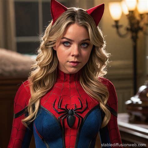 Sydney Sweeney As Spider Woman 提示 Stable Diffusion 在线