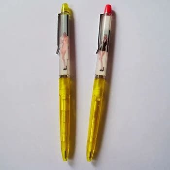 Plastic Naked Woman Undress Girls Pen Promo Liquid Oil Unrobe Lady Sex Pen Slide Layer Aqua