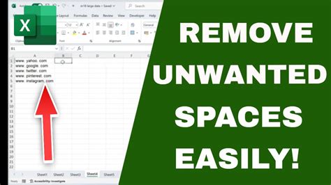 REMOVE UNWANTED SPACES Between Letters or Numbers in EXCEL (3 Easy Ways!) - YouTube