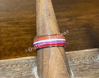 Rainbow Pride Stainless Steel Ring Etsy