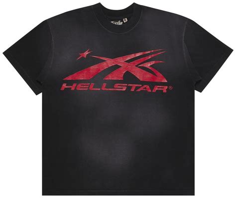 Buy Hellstar Classic Tee Blackred 9357 1ss240103ct Blrd Goat