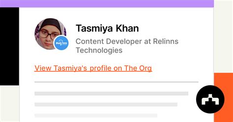 Tasmiya Khan Content Developer At Relinns Technologies The Org