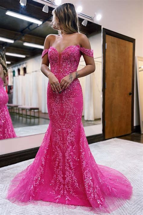 Glamorous Long Mermaid Off The Shoulder Lace Sleeveless Tulle Prom Dre