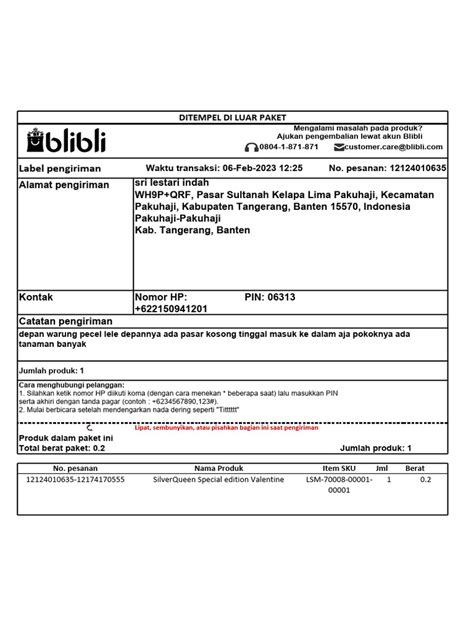 Blibli Seller App Print Spooler Job Pdf
