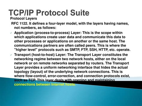 ppt tcp ip protocol stack powerpoint presentation free download