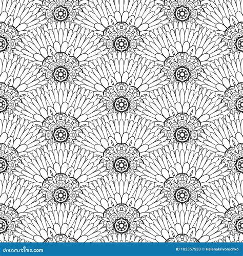 Картина вектора безшовная Monochrome Иллюстрация вектора иллюстрации