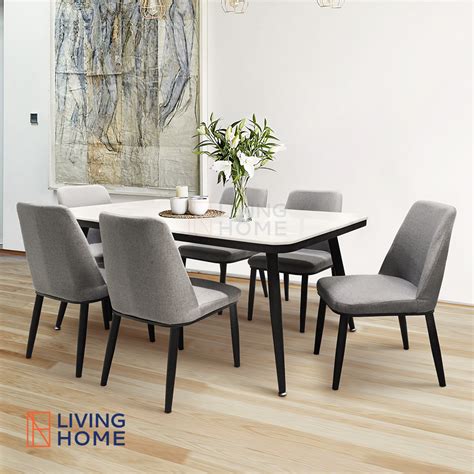 Livinghome Furniture ชุดโต๊ะอาหาร เก้าอี้ เลือกขนาดได้ 2 ขนาด เลือกสี