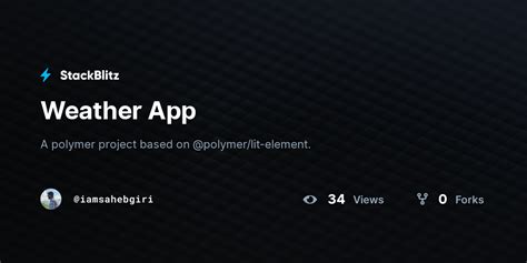 Weather App StackBlitz