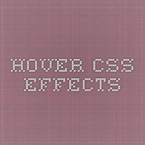 Hovercss A Collection Of Css3 Powered Hover Effects