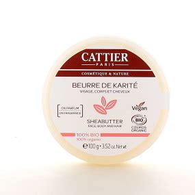 Cattier beurre de karité parfum miel Soin bio peau et cheveux