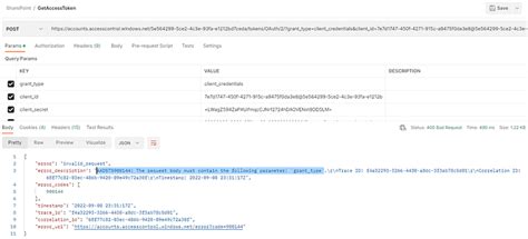 aadsts900144 the request body must contain the following parameter grant type 🙋 help
