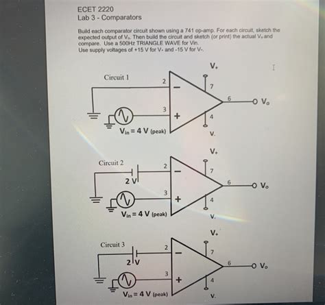 Solved ECET Lab Comparators Build Each Comparator Chegg Com