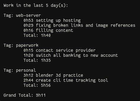 Pali A Simple Script To Keep Track Of Time Working Rcommandline