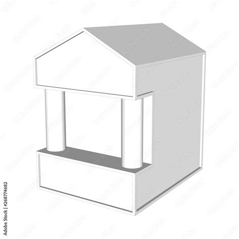 Architectural Structure House Building Structure Isolated On White