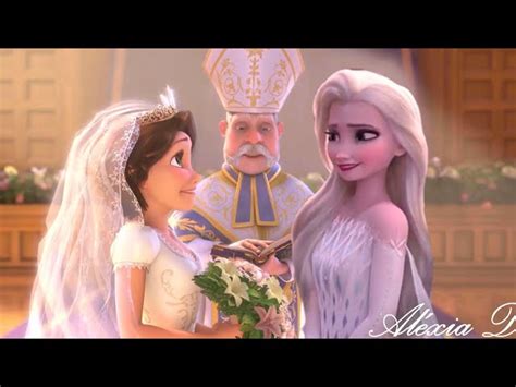 Elsa And Rapunzel Wedding Jelsa Wedding Anna Kristoff Elsa Jack