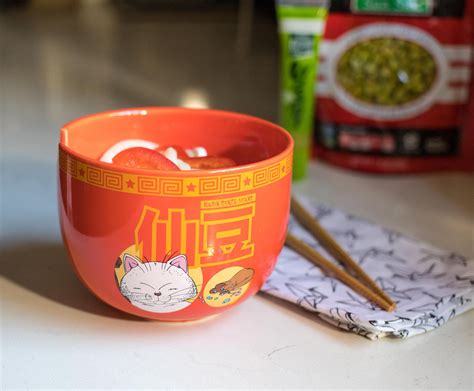 Just Funky Dragon Ball Z Karin Japanese Dinnerware Set 16 Ounce Ramen Bowl And Chopsticks