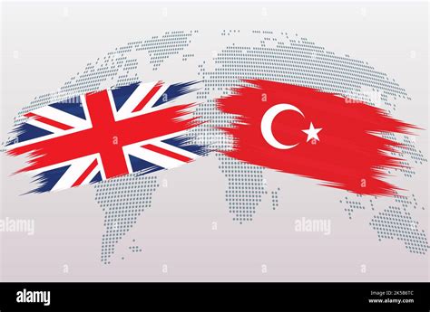 Uk Great Britain And Turkey Flags The United Kingdom Vs Turkic Flags