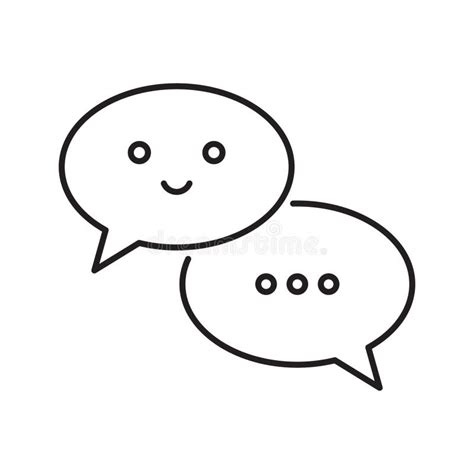 Robot Icon Chatbot Icon Cute Smiling Bot Outline Robot Sign Vector Flat Line Cartoon