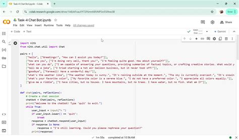 Sanjeev Panjala On Linkedin Codealpha Chatbot Python Ai Learningjourney