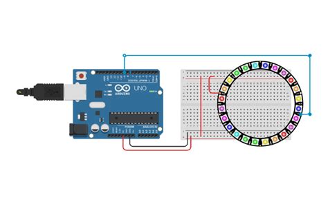 Circuit Design Neopixel Tinkercad