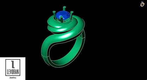 Spiral Ring 3d And Stl File 3d Model