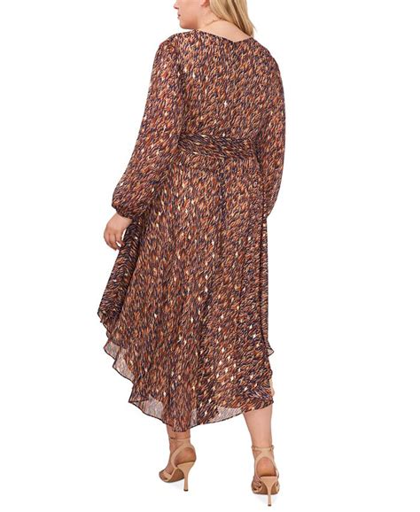 Vince Camuto Plus Size Metallic Printed Maxi Dress Macys