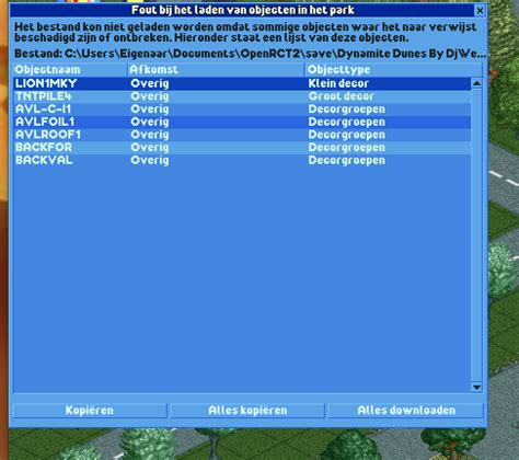 There Are Missing Components Problems Bugs And Feedback OpenRCT