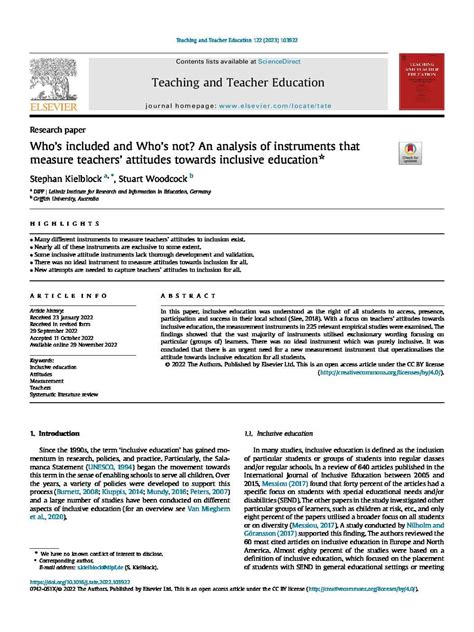 Teachers Attitudes Towards Inclusive Education