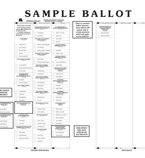 Morgan Republican Sample Ballot