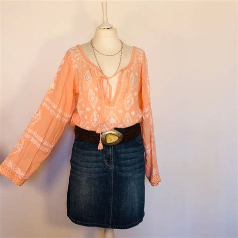 Boho Peasant Blouse Etsy