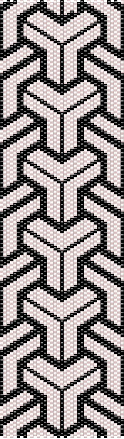 Geometric 2 Peyote Bracelet Pattern Odd Count Etsy