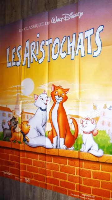 Les Aristochats Affiche Cinema Walt Disney Animation Eur 3000