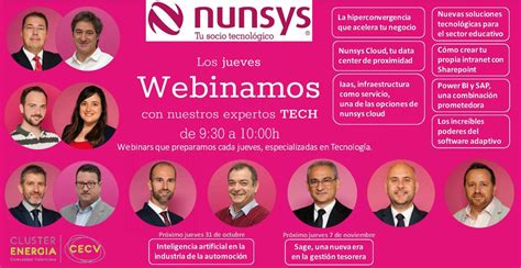 Webimars De Nunsys Formación De La Mano De Los Mejores Clúster De Energía De La Comunitat
