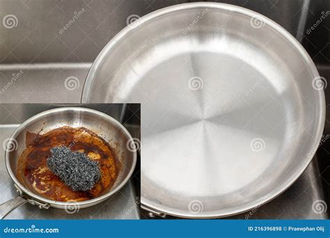 Jämför Bränd Panoreringsbild Före Och Efter Rengöring Av Den Orena