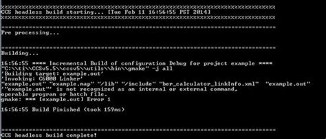 Ccs V Command Line Build Can T Find Gmake Code Composer Studio