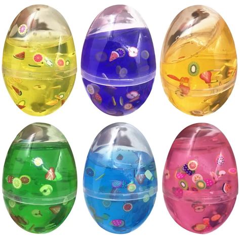 Soft Egg Slime Colorful Fluffy Slime Scented Stress Relief Toy Sludge