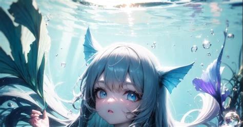 美人鱼 美人鱼公主 小蓝烛のイラスト Pixiv