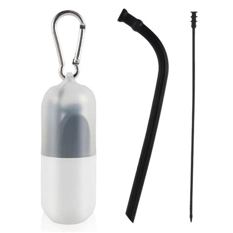 Eco Reusable Drinking Straws Set Foldable Straight Grandado