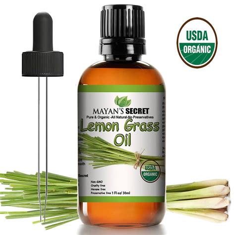 Mayans Secret Organic Lemongrass Essential Oil Pure Natural