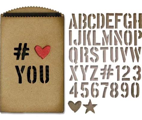 Alfabeto Suaje Corte Thinlits Letras Papel Sizzix Big Shot Envío Gratis