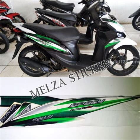 Jual Stiker Striping Motor SPACY FI WARNA HIJAU Sticker Lis Body Standar Shopee Indonesia