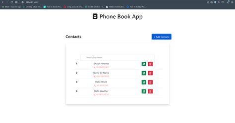 GitHub Shaunpimenta Phone Book App