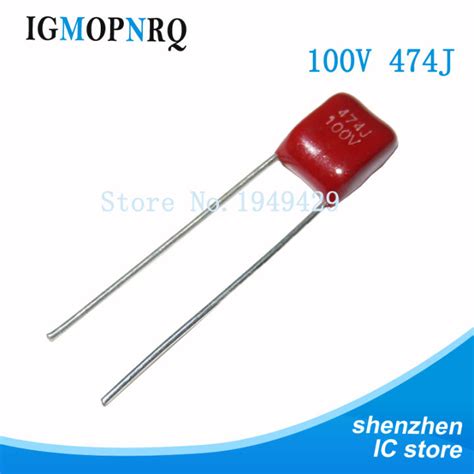 New 10pcslot Cbb Capacitor 474 100v 474j 047uf 470nf P5 100v474j