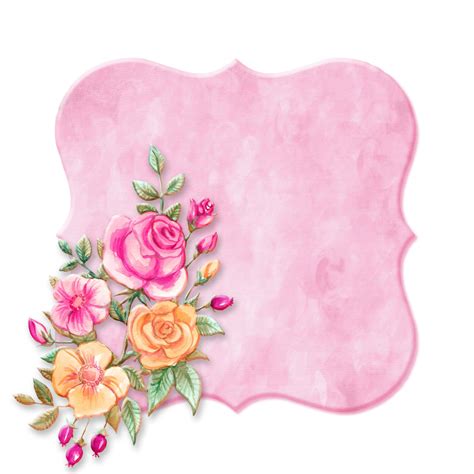 Etiqueta De Rosas Vintage De Flores Stock De Foto Gratis Public